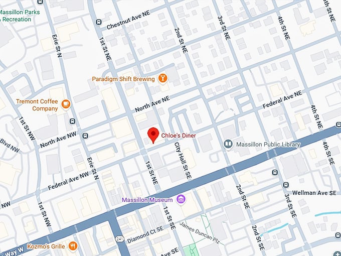 16. chloe’s diner map