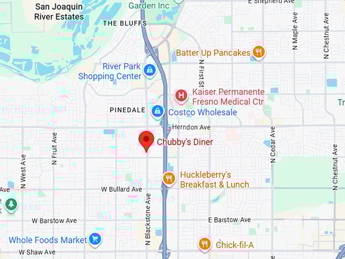 16. chubby's diner (6451 n blackstone ave) map
