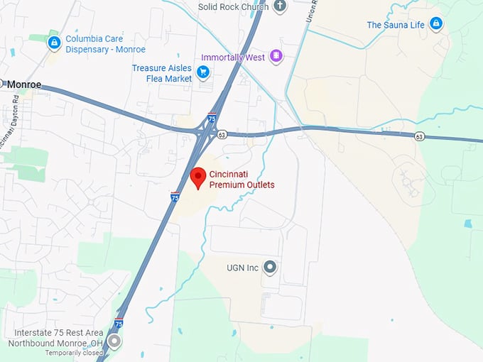 16. cincinnati premium outlets map