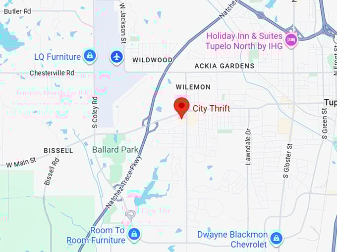 16. city thrift map