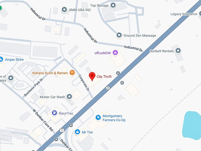 16. city thrift map