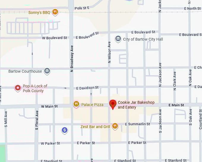 16. cookie jar bakeshop and eatery map