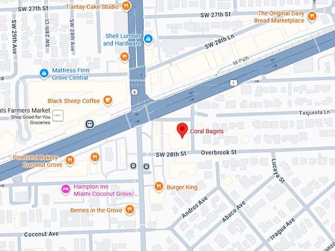 16. coral bagels map