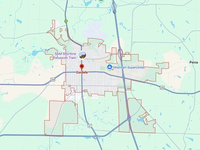 16. cordele, ga map