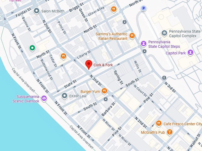 16. cork & fork map