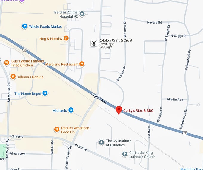 16. corky’s ribs & bbq map
