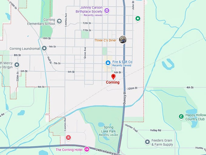 16. corning ia map