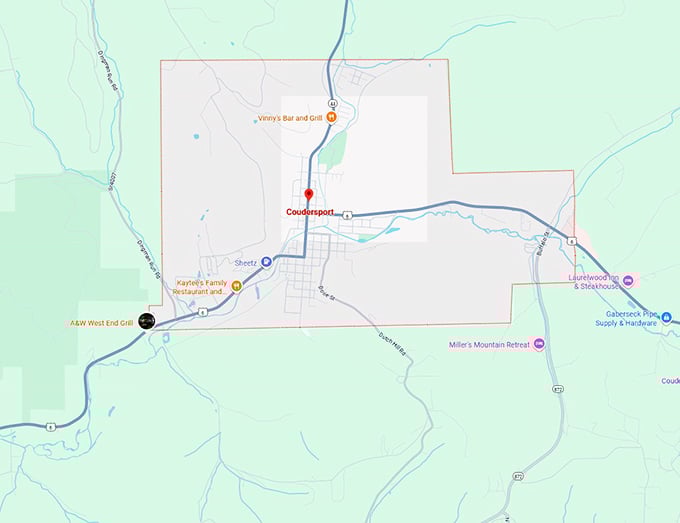 16. coudersport map