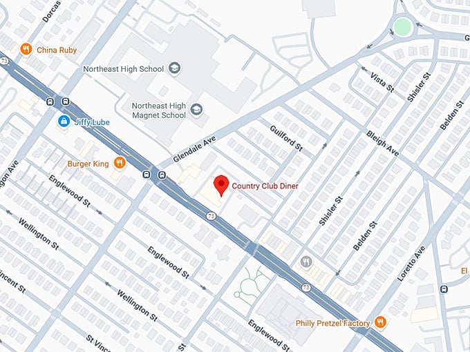 16. country club diner map
