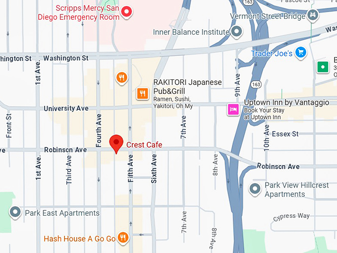 16. crest cafe map