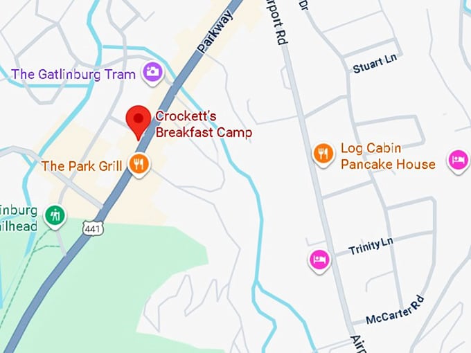 16. crockett's breakfast camp map