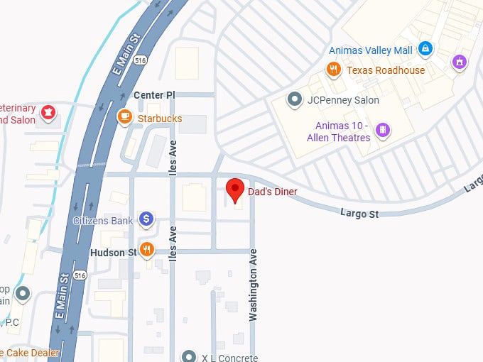 16. dad’s diner map