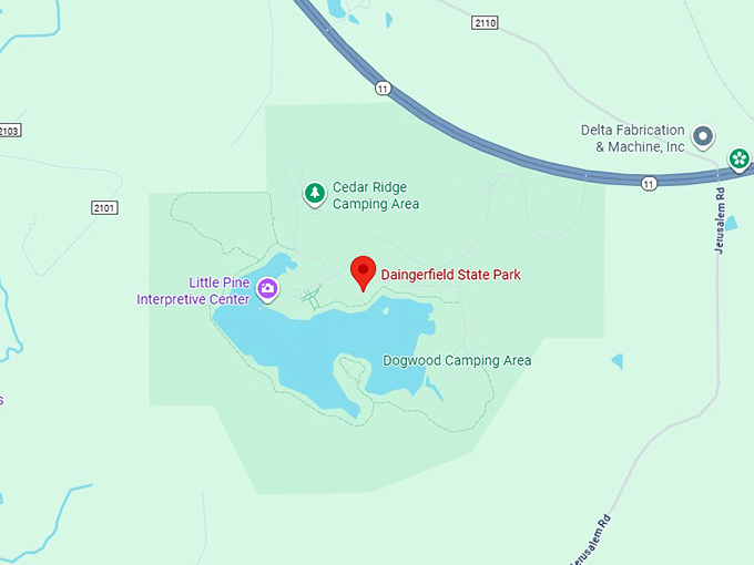 16. daingerfield state park map
