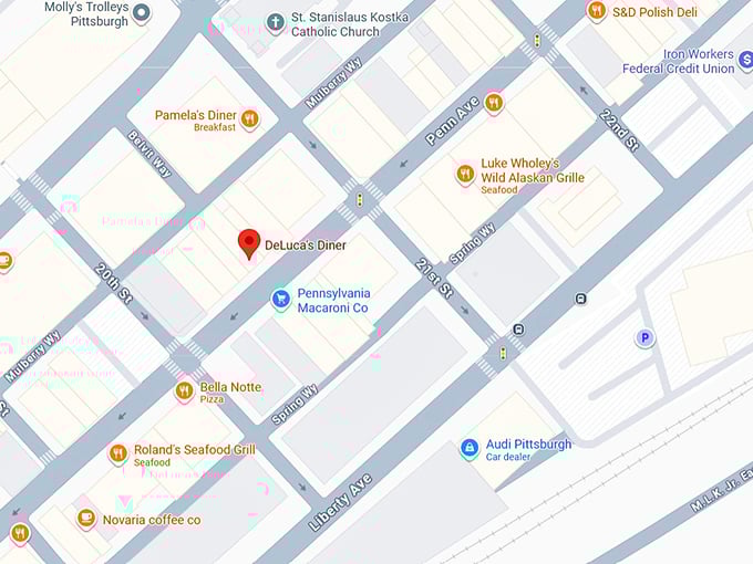 16. deluca’s diner map