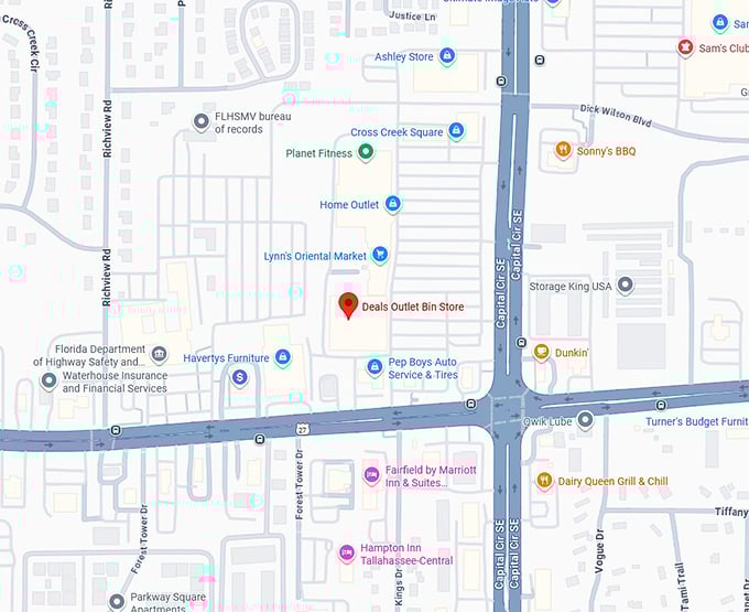 16. deals outlet bin store map