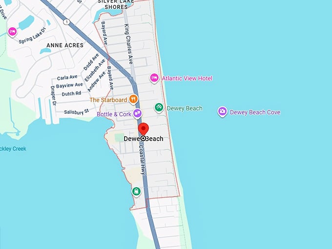 16. dewey beach, de map