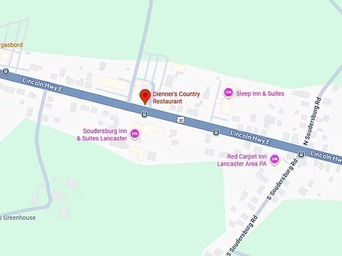 dienner's country restaurant map