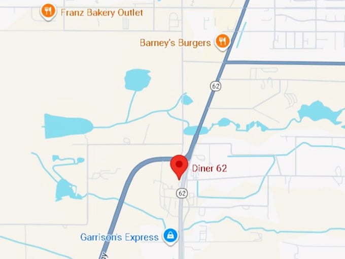 16. diner 62 map