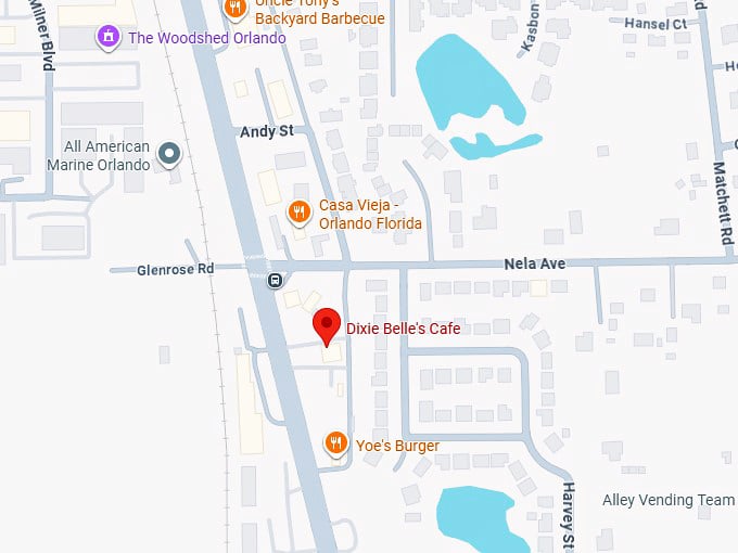 16. dixie belle's cafe map