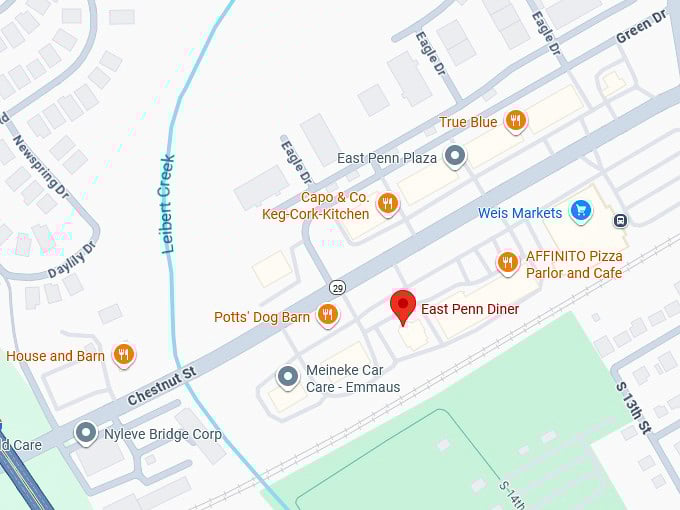 east penn diner map