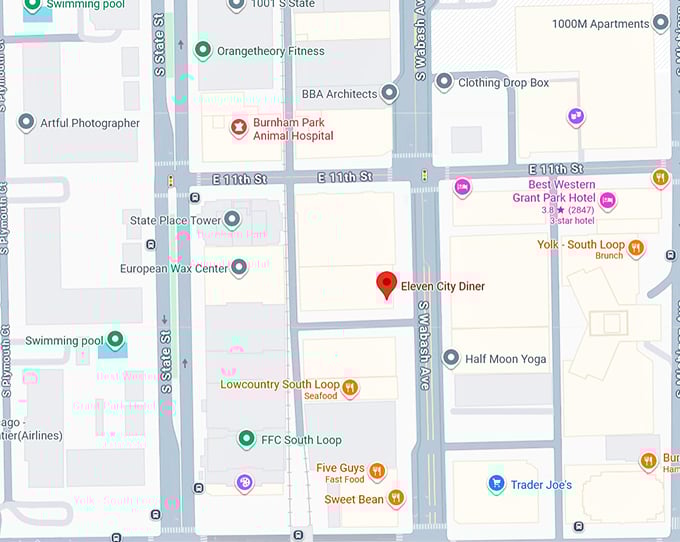 16. eleven city diner map