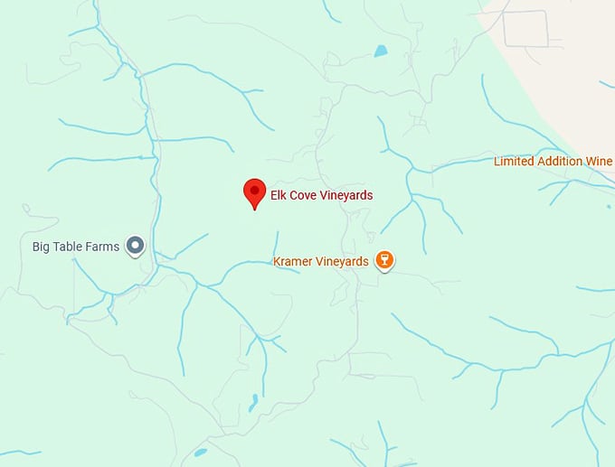 16. elk cove vineyards map