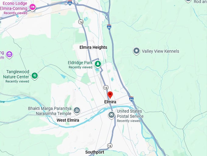 16. elmira map