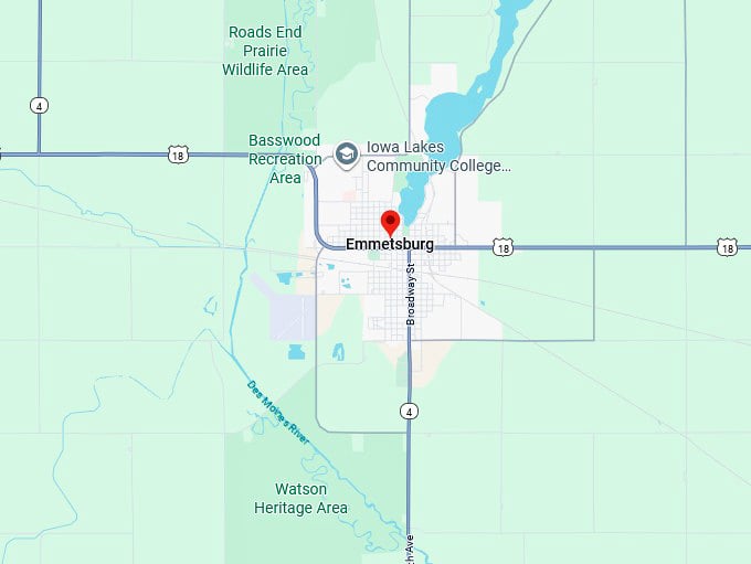 emmetsburg map