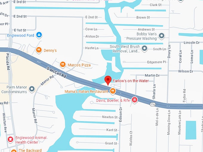 16. farlow’s on the water map