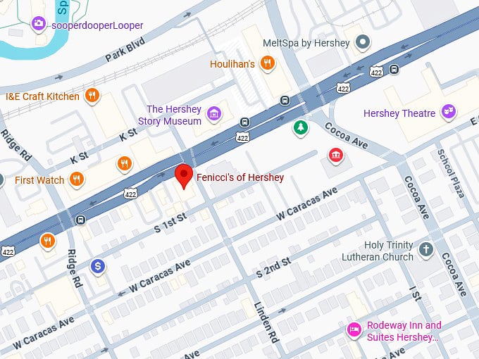 16. fenicci's of hershey map