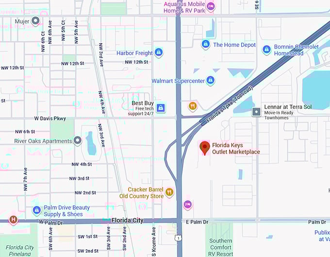 16. florida keys outlet marketplace map