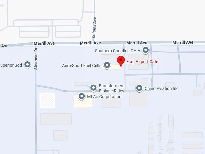 16. flo's airport cafe map