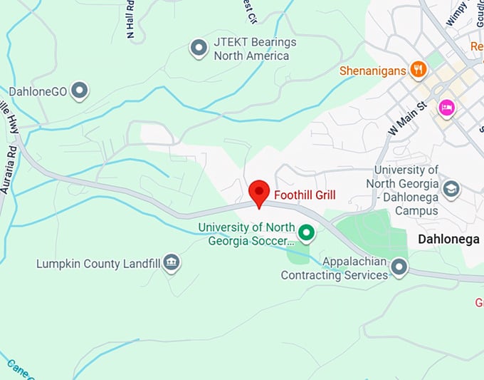 16. foothill grill map
