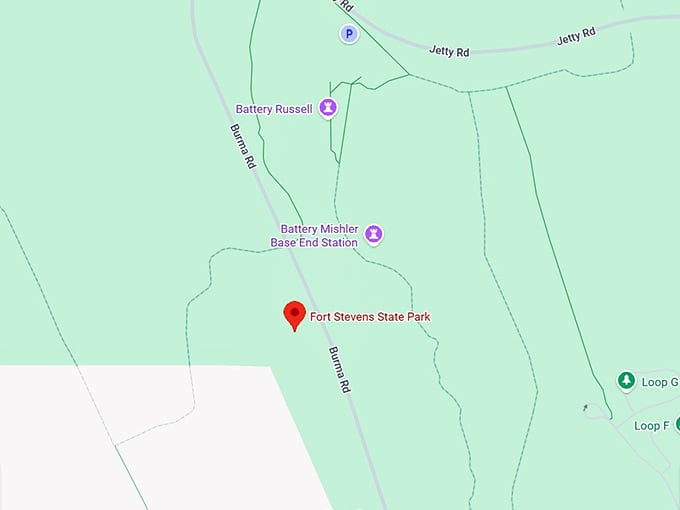 16. fort stevens state park map