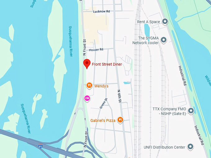 16. front street diner map