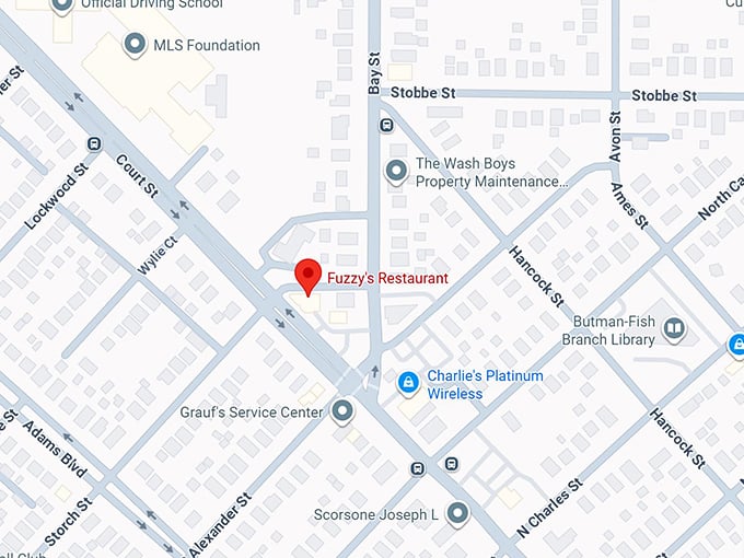 fuzzy’s restaurant map