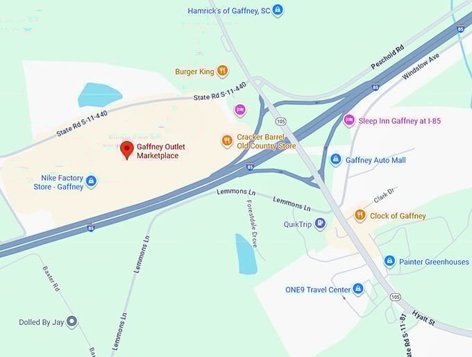16. gaffney outlet marketplace map