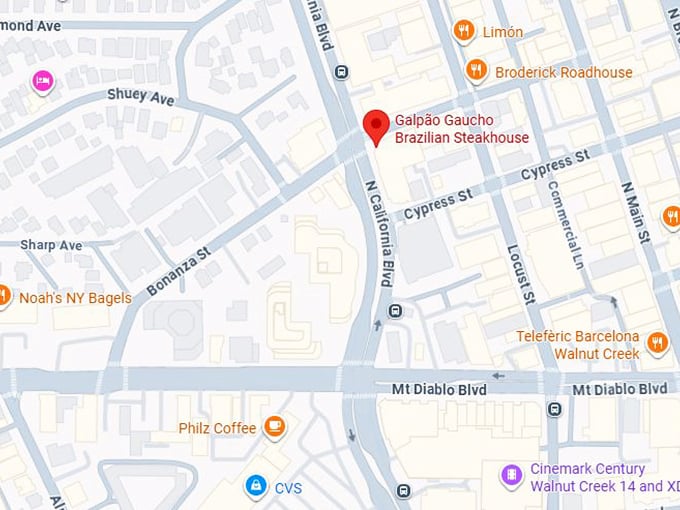 16. galpão gaucho brazilian steakhouse map