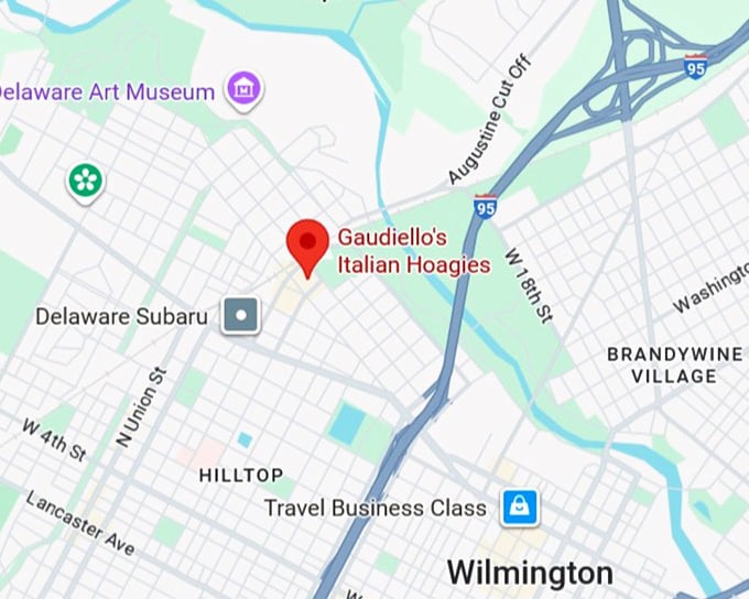 16. gaudiello's italian hoagies map