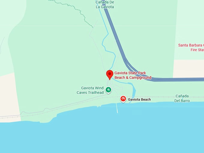 16. gaviota state beach map