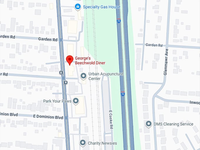 16. george’s beechwold diner map