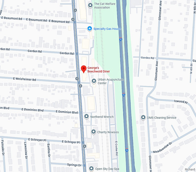 16. george's beechwold diner map