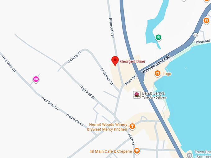 16. george’s diner map