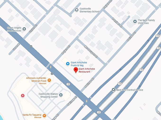 16. giant artichoke restaurant map