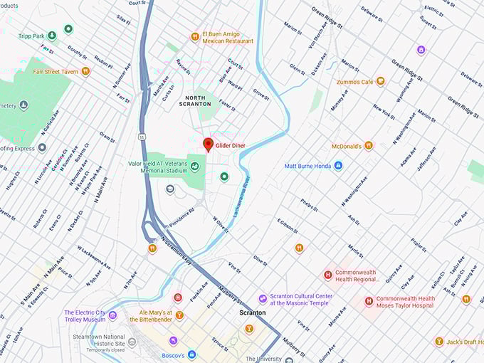 16. glider diner map