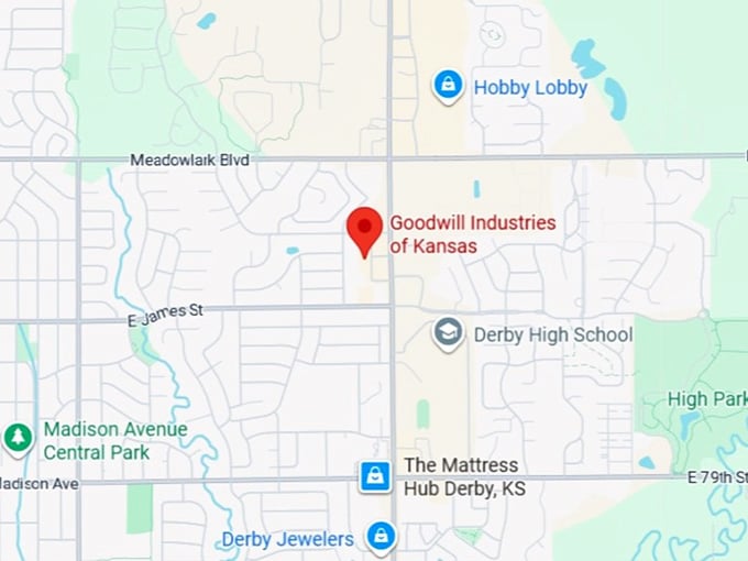 goodwill industries of kansas (1247 rainbow dr) map