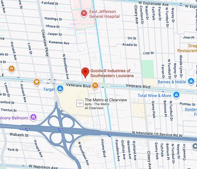 16. goodwill industries of southeastern louisiana map