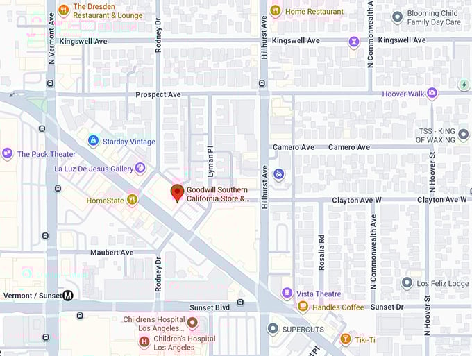 16. goodwill southern california store & donation center (4575 hollywood blvd) map