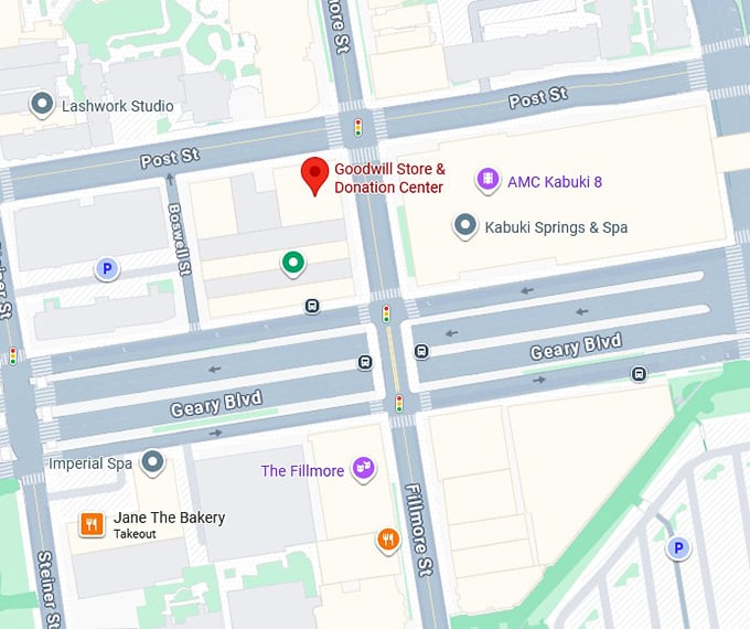 16. goodwill store & donation center (1669 fillmore st) map