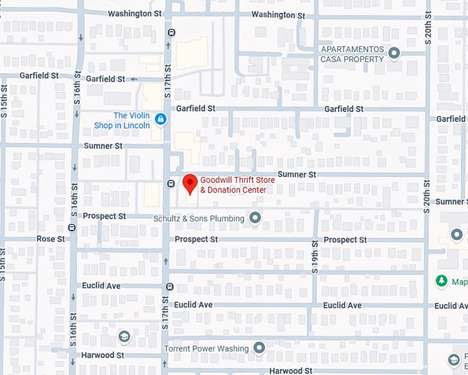 16. goodwill thrift store & donation center (1700 s 17th st) map